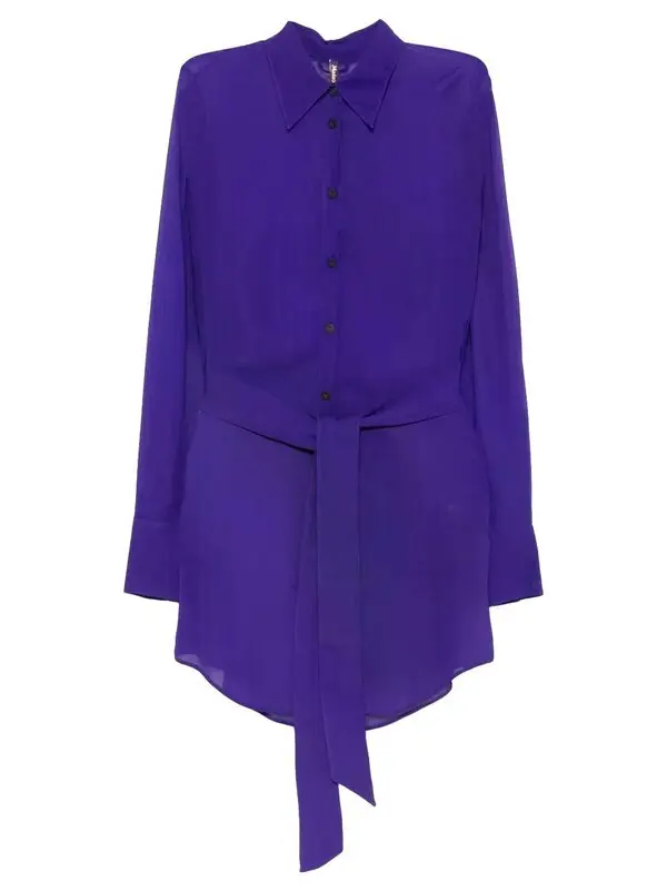 MAISON CLOSE Fever Shirt Dress - Purple