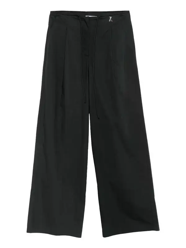 Patrizia Pepe Cotton Palazzo Pants - Black