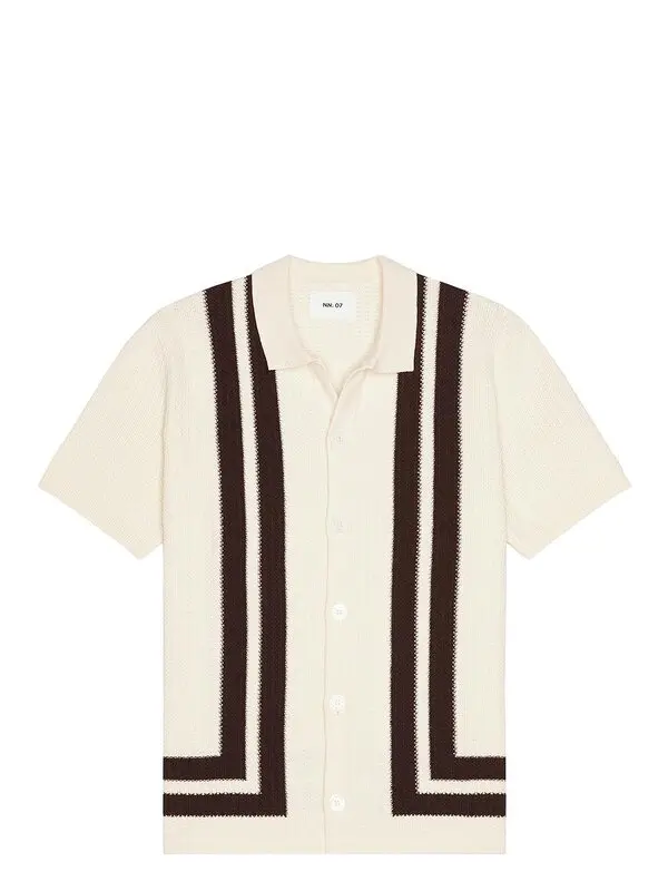Nn07 Ares Knit Shirt 6636 - Ivory