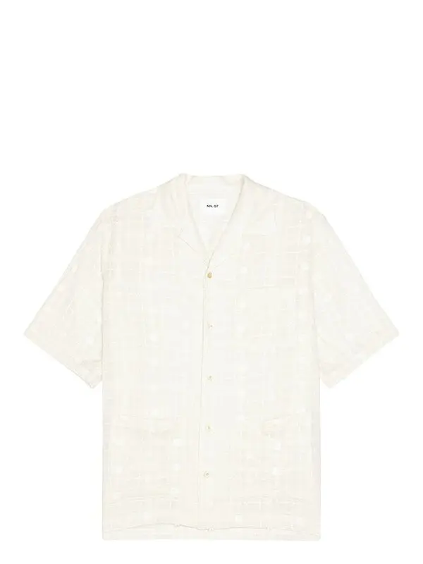 Nn07 Ben Short Sleeve Shirt 5026 In White - Ivory