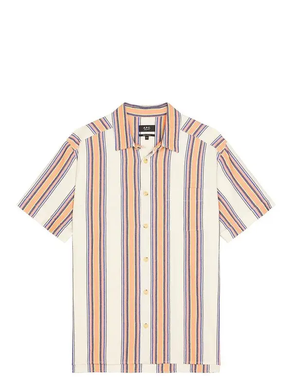 A.p.c. Chemisette Ross Shirt In Cream - Ecru