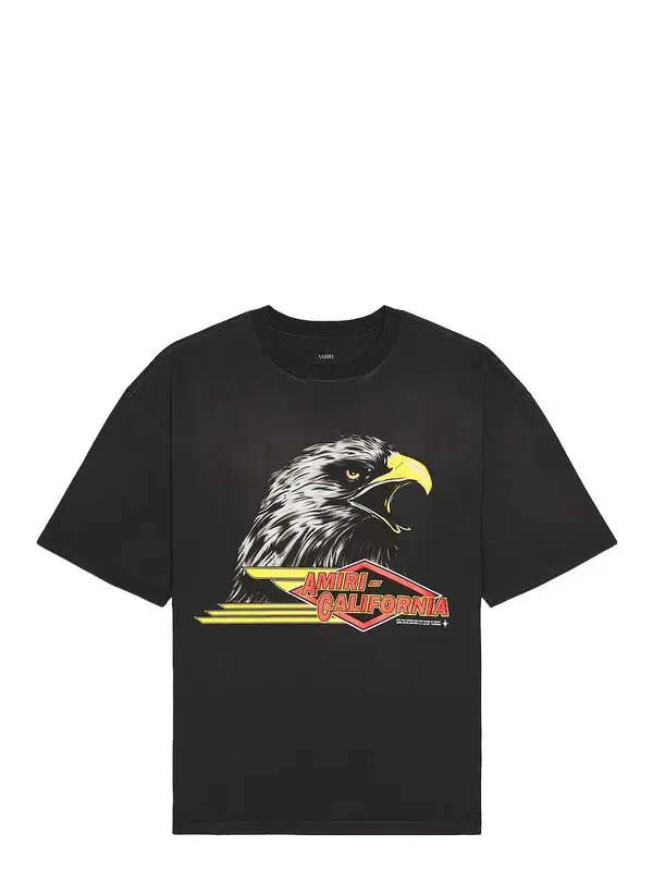 Amiri Eagle Oversized Tee - Black