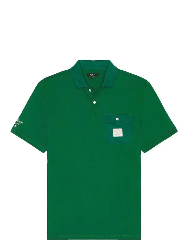 MALBON Jovis Solid Polo In Green - Kelly Green