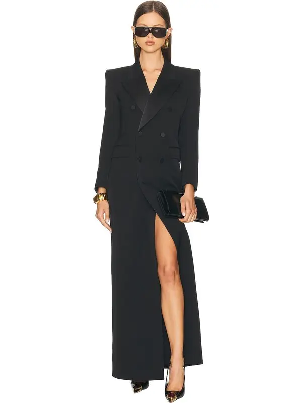 Saint Laurent Long Blazer Dress - Noir