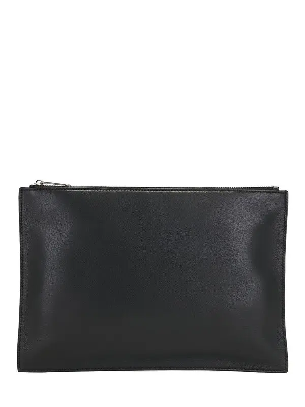 THE ROW Large Portfolio Pouch - Black Ans