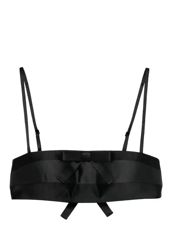 MARKGONG Bow-detailing Cropped Top - Black