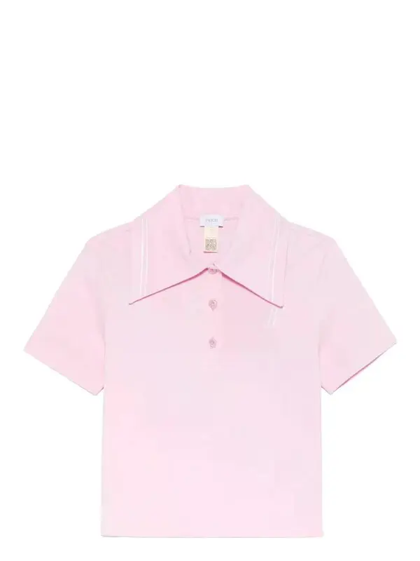 Patou Logo-embroidered Polo Top - Pink