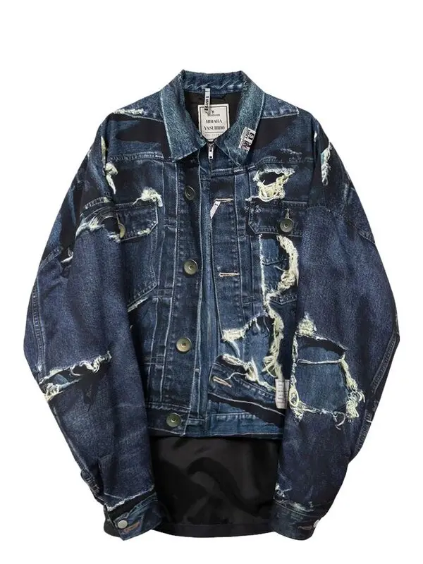 Mihara Yasuhiro T.a.t.a Trompe-l'oeil Denim Jacket - Indigo
