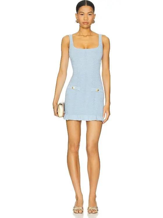 Retrofete Loulou Knit Dress - Metallic Powder Blue