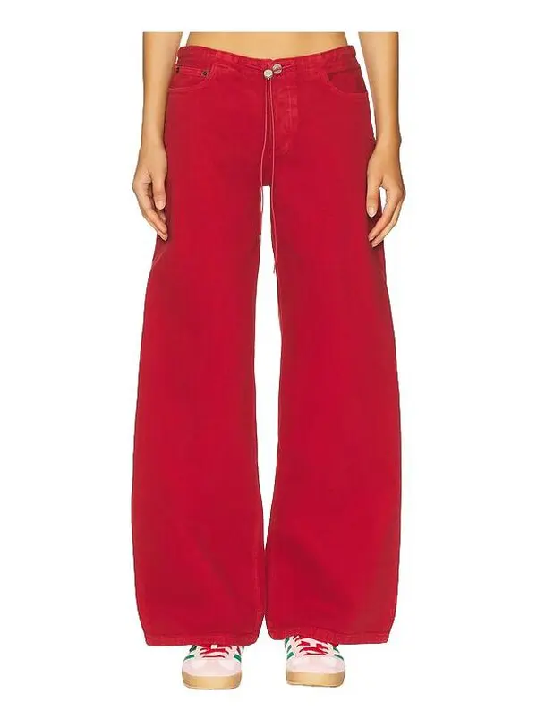 Still Here Cool Wide Leg Jeans - Brick