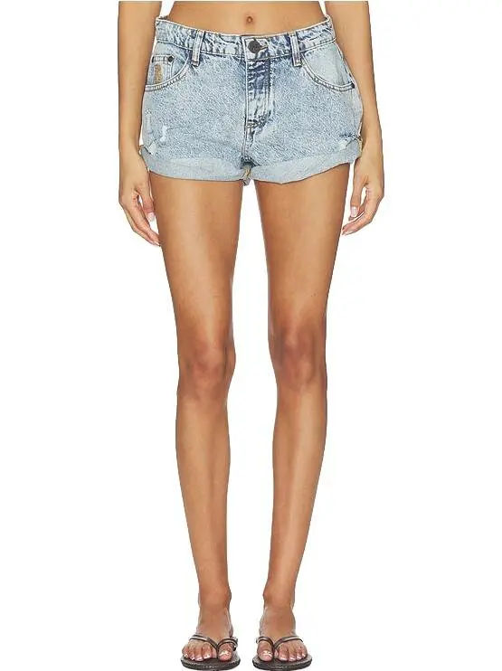 ONETEASPOON Bandits Low Waist Denim Shorts - Whisper Blue