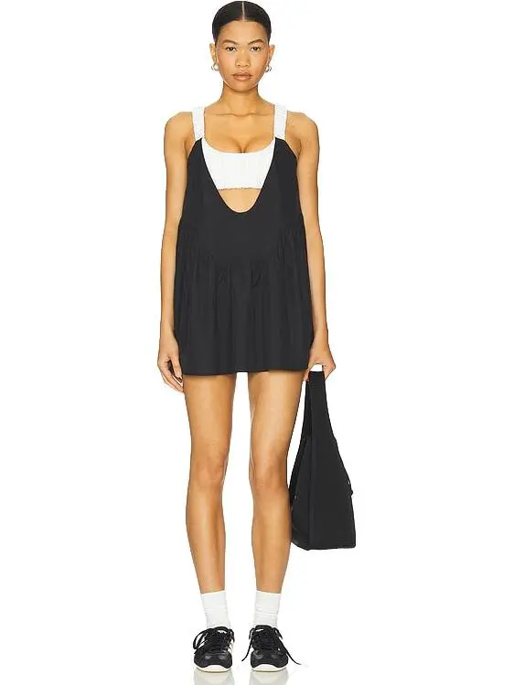 Free People One Two Punch Colorblock Dress - Black Combo