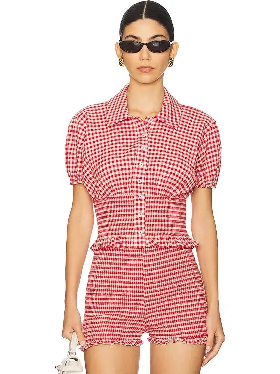 L'academie By Marianna Gwen Top - Red & White