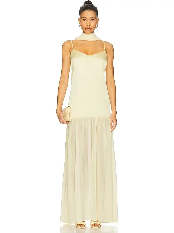 Show Me Your Mumu Dalia Maxi Dress - Pale Yellow