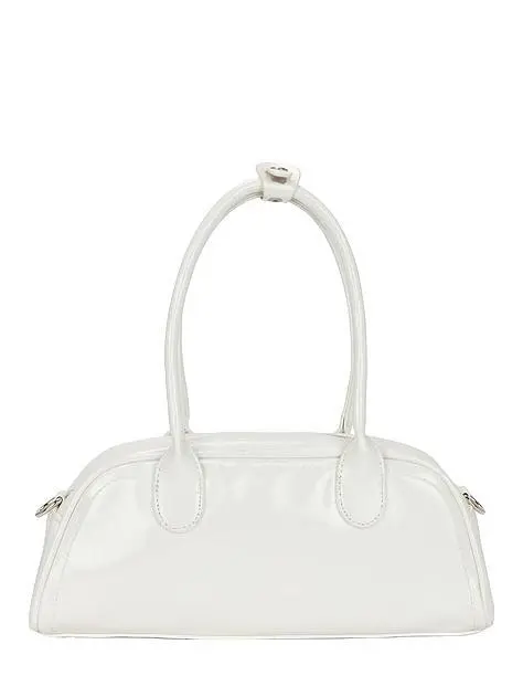 8 Other Reasons Patent Leather Bowler Bag - White