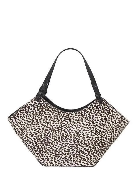 FLATTERED Dilba Mini Tote Bag - Leather Hair Chocolate Dot