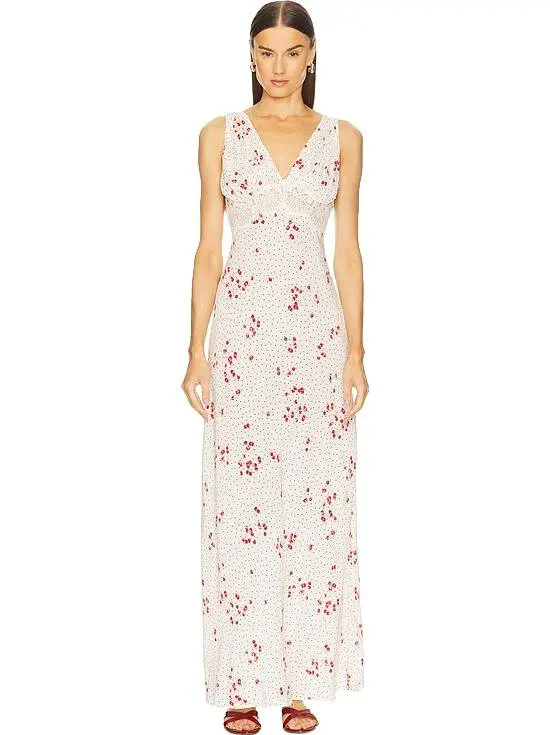 L'academie By Marianna Hallie Maxi Dress - Suki Cherry Abstract