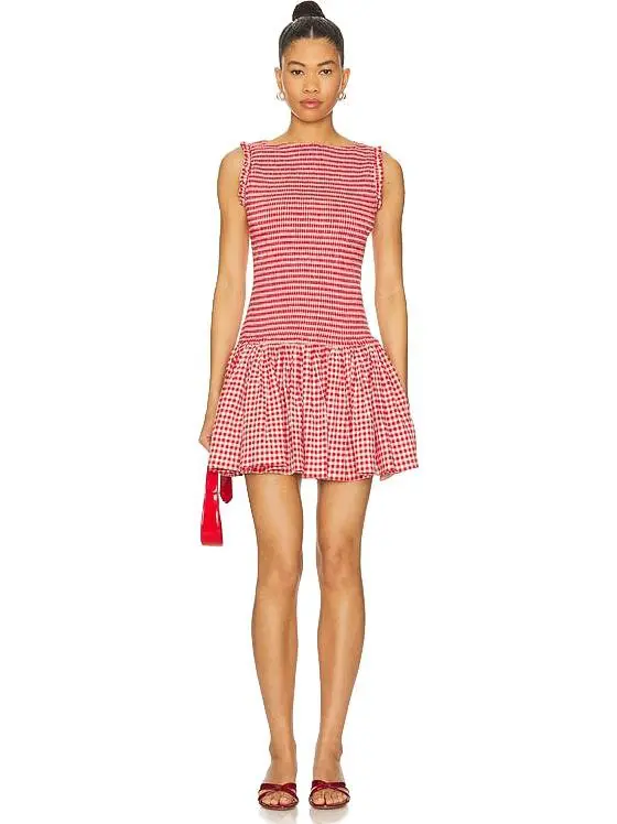 L'academie By Marianna Gwen Mini Dress - Red & White