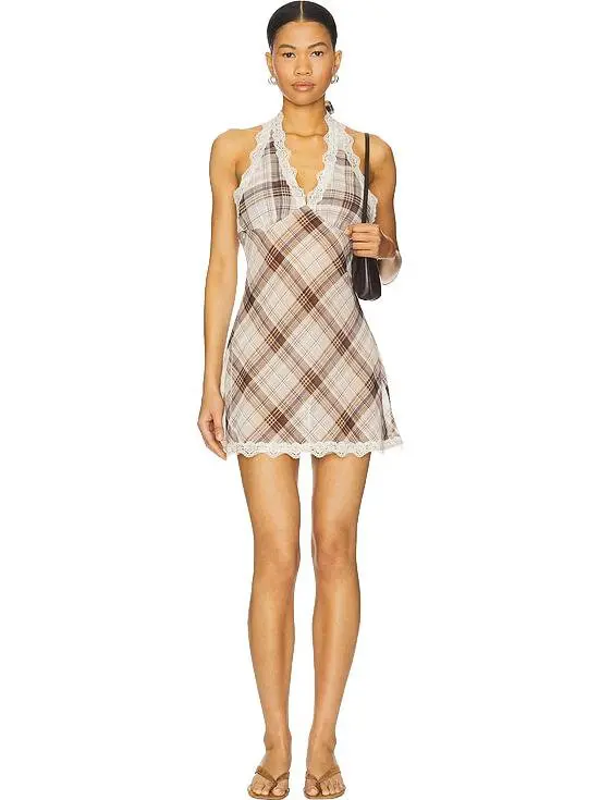 Lioness Stars Align Mini Dress - Tan