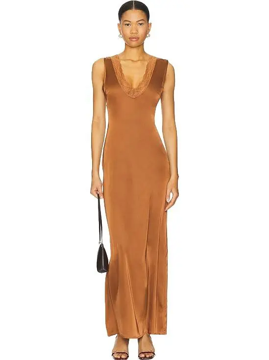 Lioness Simi Maxi Dress - Cognac