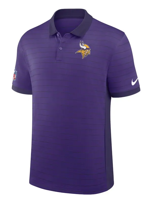 Nike Minnesota Vikings Sideline Victory Stripe Dri-fit Nfl Polo - Purple