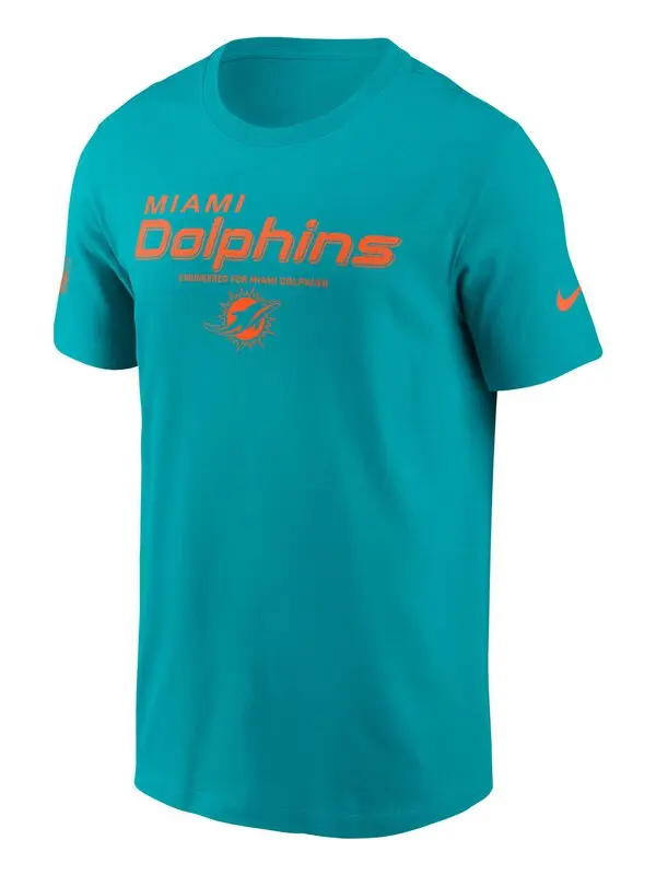 Nike Miami Dolphins Sideline Team Issue Dri-fit Nfl T-shirt - Blue