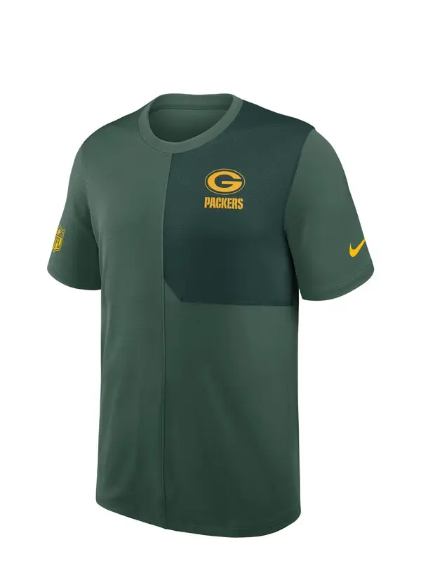 Nike Bay Packers Sideline Coach Dri-fit Nfl Top - Green