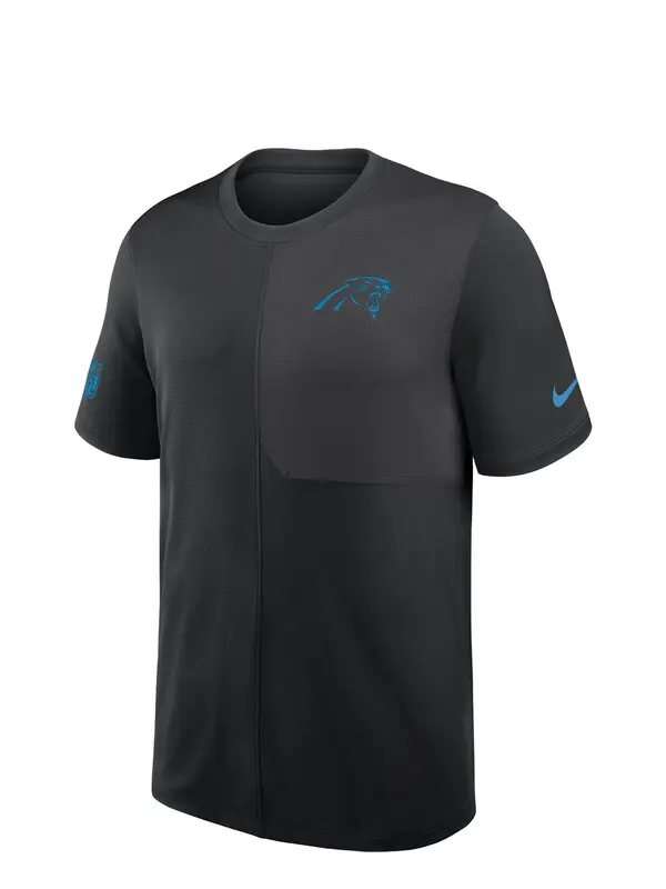 Nike Carolina Panthers Sideline Coach Dri-fit Nfl Top - Black