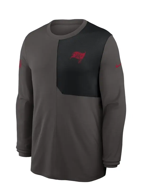 Nike Tampa Bay Buccaneers Sideline Coach Dri-fit Nfl Long-sleeve Top - Grey