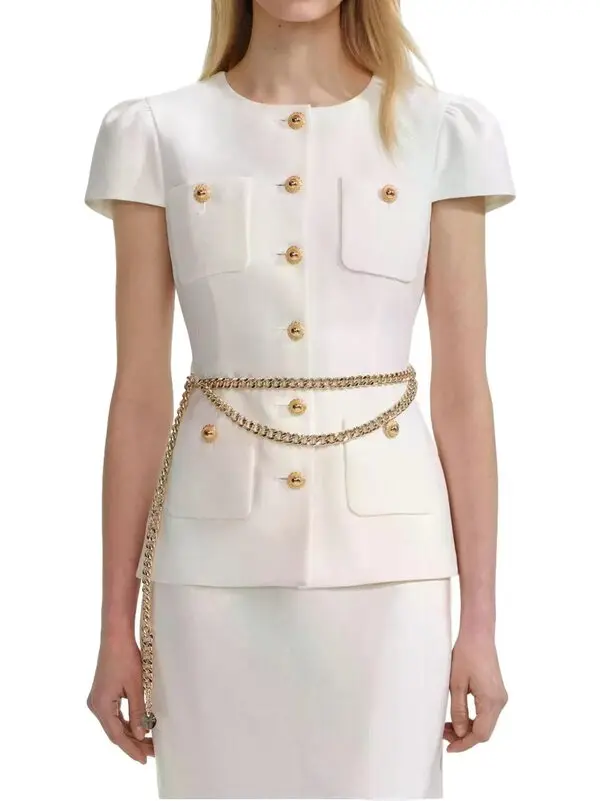 SELF-PORTRAIT Taffeta Mini Dress - Neutrals
