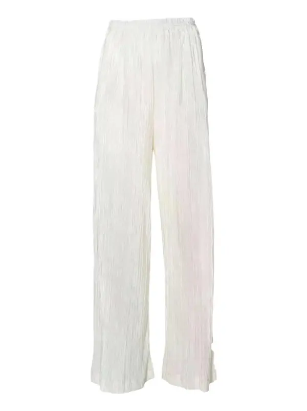 SOLOTRE Pleated Wide-leg Trousers - Neutrals