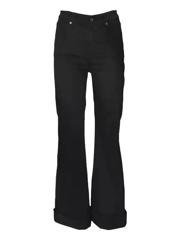 SOLOTRE Flared Jeans - Black
