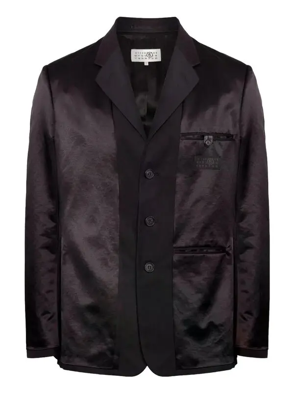 MAISON MARGIELA Satin-finish Blazer - Black