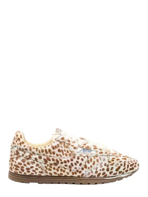 AUTRY Animal-print Low Top Sneakers - Neutrals