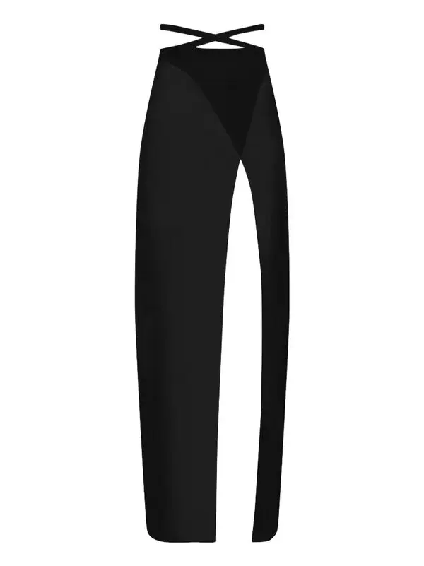 MAISON CLOSE Fever Wrap Maxi Skirt - Black