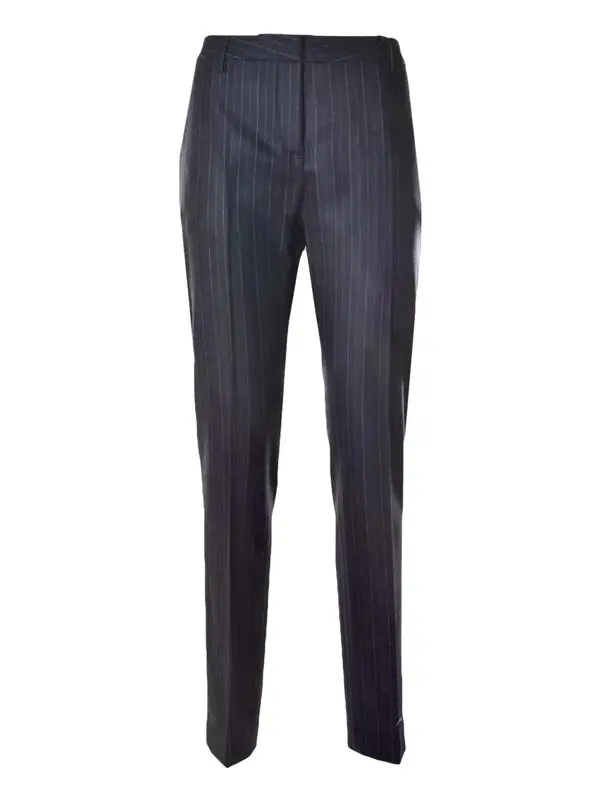 TONELLO Pinstripe Tailored Trousers - Blue