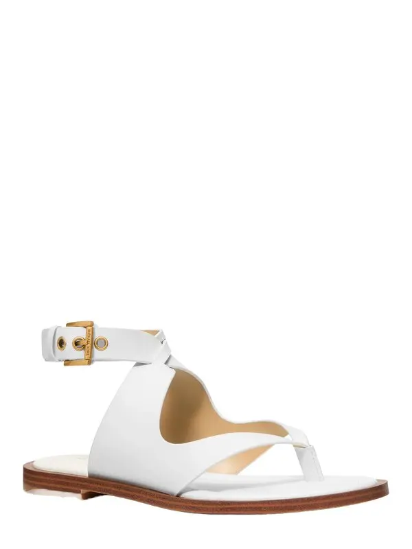 Michael Kors Irene Leather Wrap Sandal - White