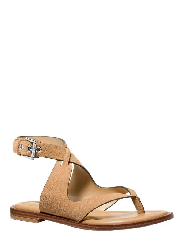 Michael Kors Irene Suede Wrap Sandal - Brown