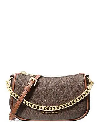 Michael Kors Carmela Small Signature Logo Convertible Crossbody Bag - Brown