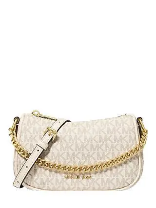 Michael Kors Carmela Small Signature Logo Convertible Crossbody Bag - Natural