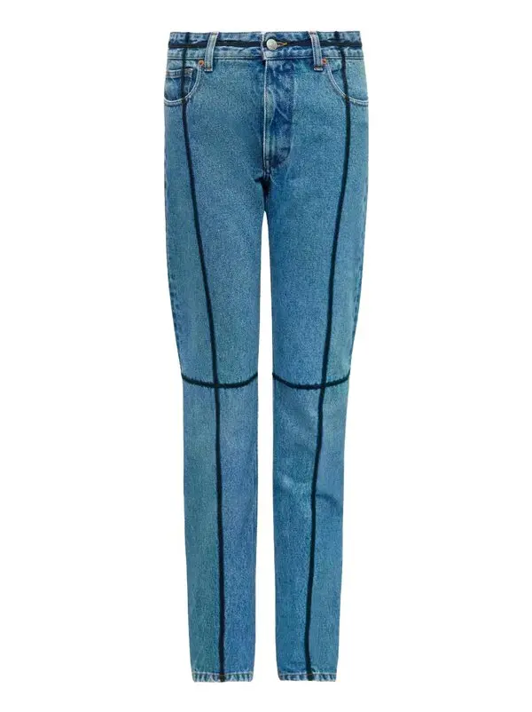 MAISON MARGIELA Contrast-stitch Jeans - Blue