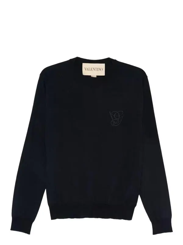 Valentino Garavani Embroidered Sweater - Blue