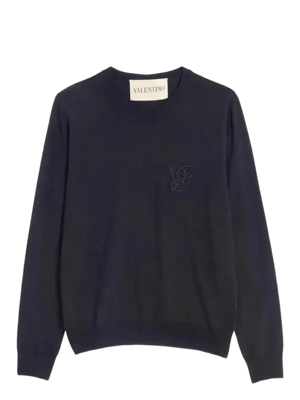 Valentino Garavani Embroidered Sweater - Blue