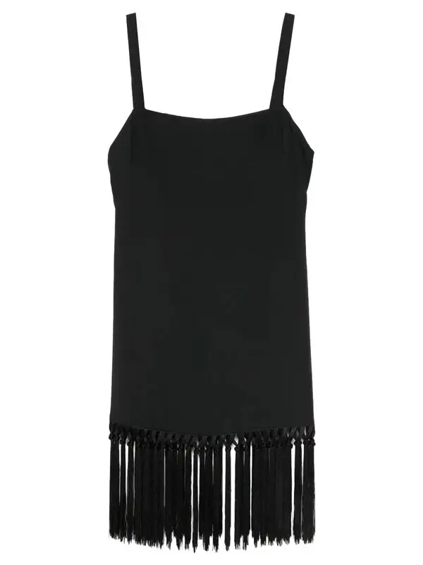 TALLER MARMO Fringed Dress - Black