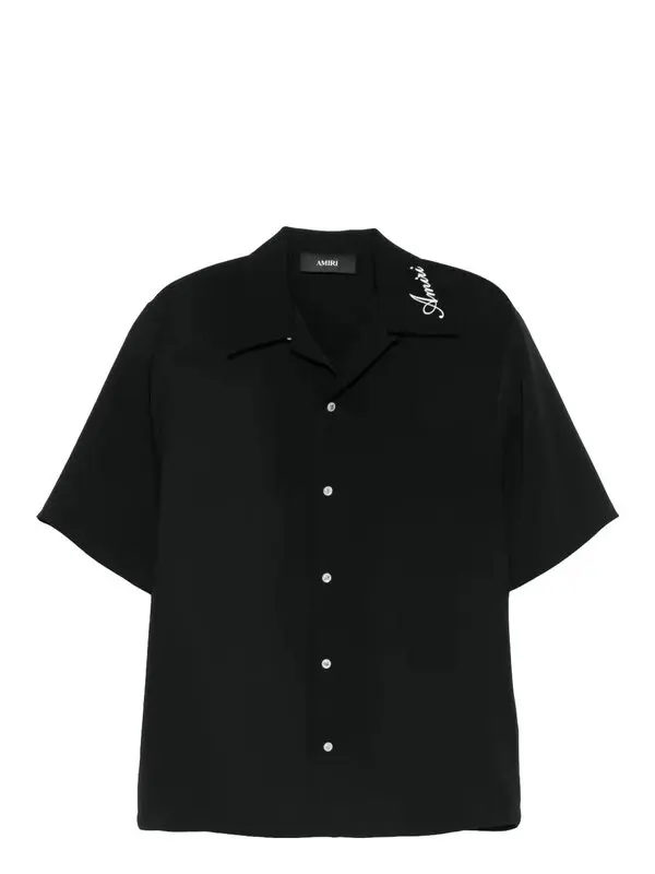 Amiri Logo-embroidered Shirt - Black