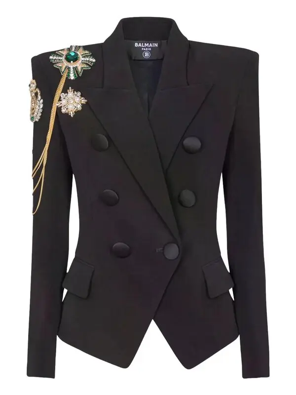 Balmain Double-breasted Blazer - Black