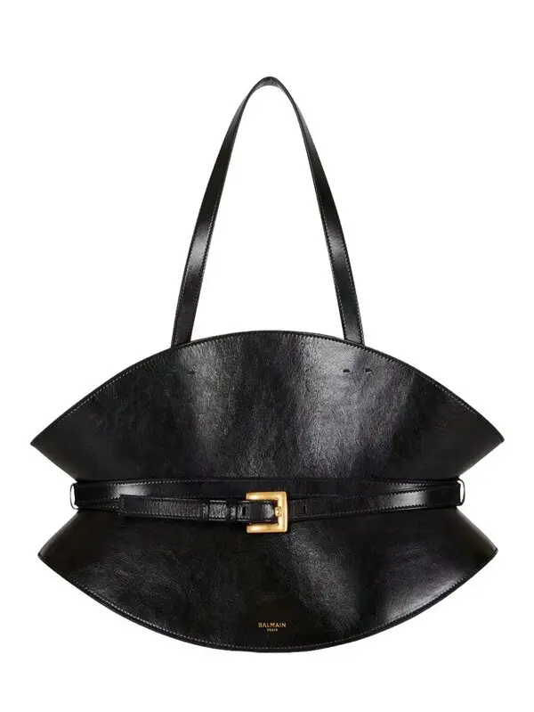 Balmain Medium Shuffle Shoulder Bag - Black