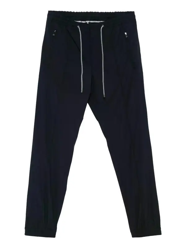 Corneliani Drawstring Straight-leg Trousers - Blue