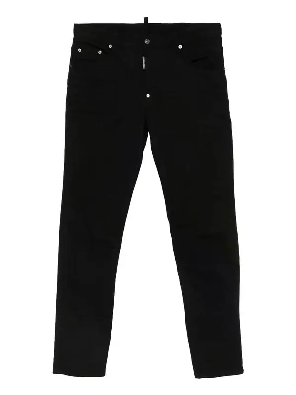Dsquared2 Cotton Straight Leg Jeans - Black