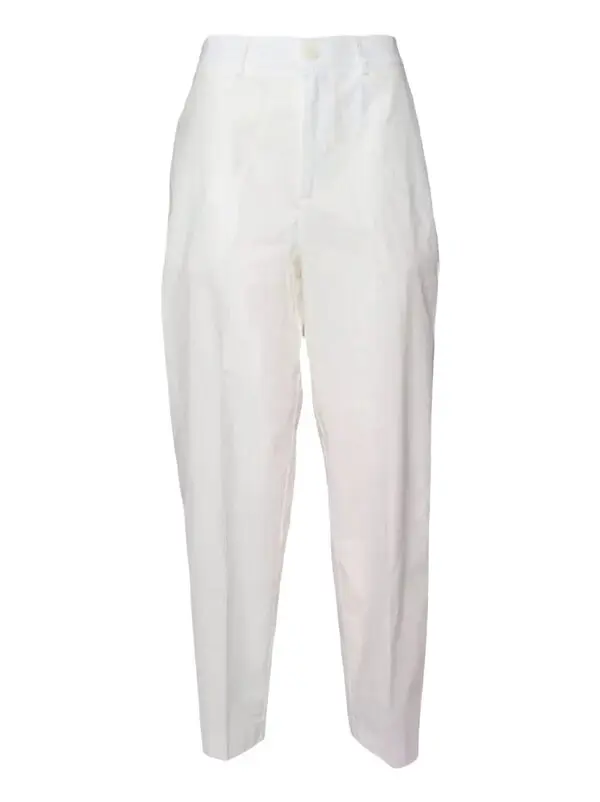 SOLOTRE Cotton Trousers - White